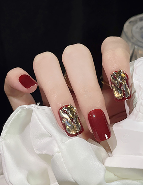 Fashion Mj-076 Wine Red Champagne Full Diamonds [phototherapy] (3 ...